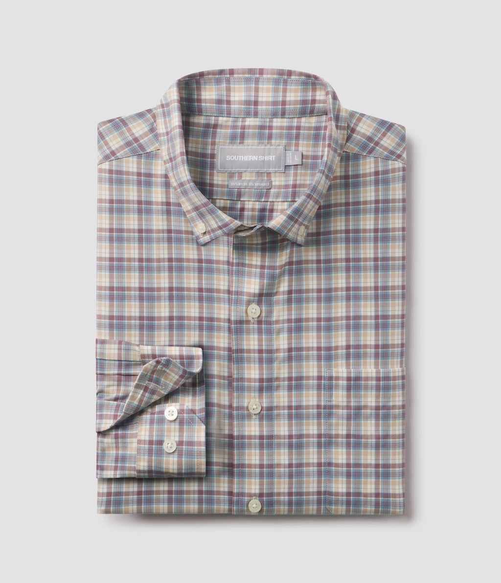 SSCO Ridgeside Plaid LS- Desert Frost – Riley's Menswear
